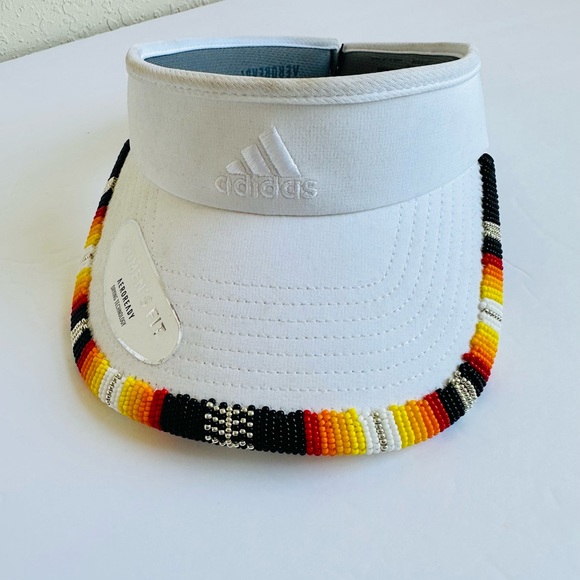 adidas | Jewelry | Handmade Beaded Earrings Adidas Visor Hat Bundle Set ...